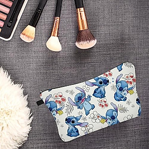 MRSP Cosmetic Bag Makeup bags for women,Small makeup pouch Travel bags for toiletries waterproof (Stitch 02)