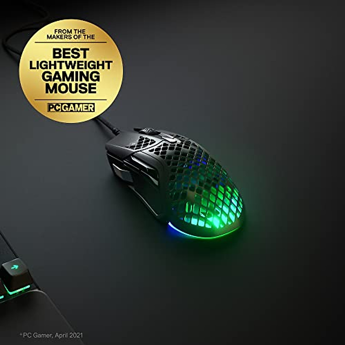 SteelSeries Aerox 5 - Lightweight Gaming Mouse - 18000 CPI -- TrueMove Air Optical Sensor - Ultra-lightweight Water Resistant Design - Universal USB-C Connectivity
