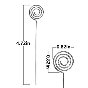 Ring Loop Round Shape Craft Wire Clip Table Card Holders Note Photo Picture Memo Holder for Party Birthday Office DIY Cake Topper Accessories Decoration,30 Pack Silver (Round Shape)