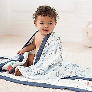 aden + anais Silky Soft Bamboo Viscose Baby Blanket, Crib Bedding for Newborn Baby and Toddler, Nursery Blanket for Boys and Girls, Baby Registry and Shower Gift - Stargaze