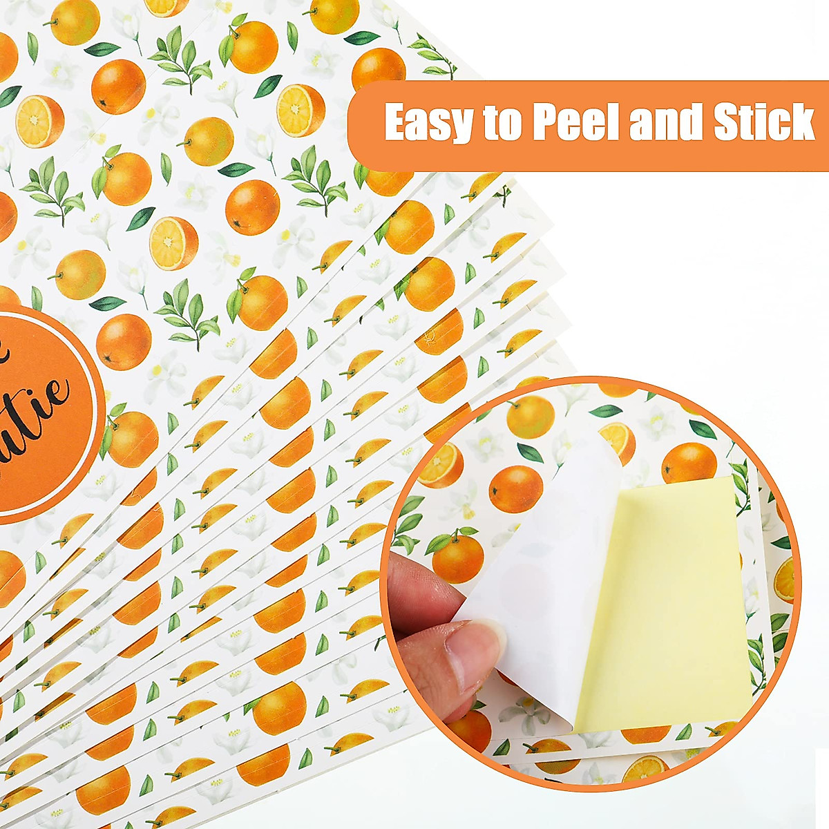 48 Pieces Baby Shower Water Bottle Labels Oranges little cutie baby shower decorations Bottle Stickers Waterproof Oranges Wrappers for Unisex Favors Decorations