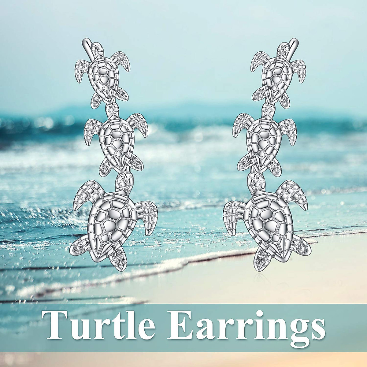 WINNICACA Ear Crawler Earrings for Women Earrings Sterling Silver Ear Climber Earrings for Women sea turtle Jewelry Gifts