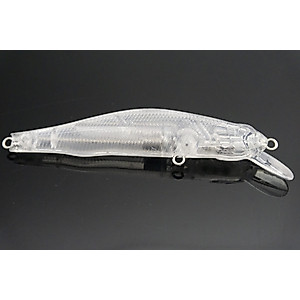 10pcs Unpainted Crank Bait Fishing Body Minnow Bait top Water 92mm 6.8g Blank Lures Clear Hard 8187 Free 5mm Eye