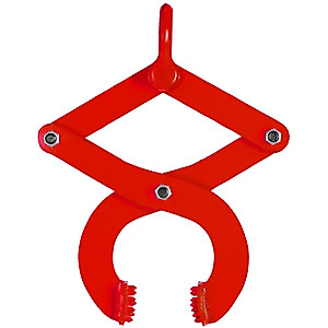 BestEquip 2T Pallet Puller Steel Single Scissor Red Pallet Puller Clamp 4409 LBS Capacity Pallet Grabber 6.3 Inch Jaw Opening x 0.5 Inch Jaw Height arbitrarily Changed to Adjust The use