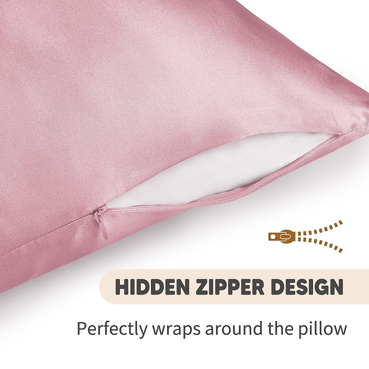 OLESILK 100% Mulberry Silk Toddler Pillowcase for Hair and Skin, Both Sides 19 Momme Pure Natural Silk Travel Pillow Cases with Hidden Zipper, 13"x 18", Light Plum