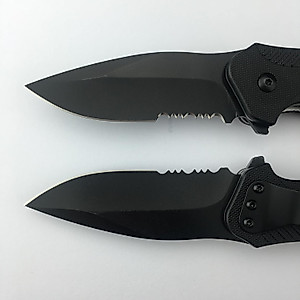 7.3-Inch Pocket Knife,Assisted Opening Folding Knife 8Cr13MoV Steel Blade and Filled Glass Nylon Handle with Pocket Clip for EDC (black)