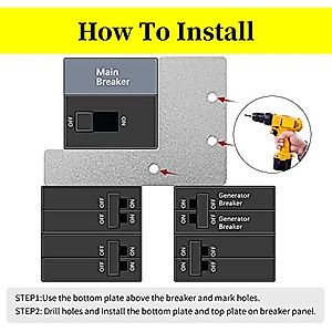 KIWOEN Generator Interlock Kit Compatible with Murray or Siemens 150 or 200 amp Panels. 7/8 to 1 1/4 in Between Main and Generator Circuit Breakers,Safety Manual Lockout Transfer Switch