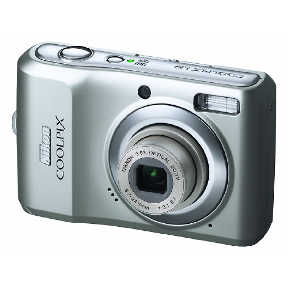 Nikon Coolpix L19 8MP Digital Camera with 3.6 Optical Zoom and 2.7 inch LCD (Silver)