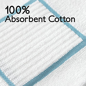 T-Fal Textiles 10167 100-Percent Cotton Parquet Kitchen Dish Towel, Breeze, Check-Single