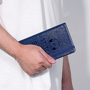 JOHSBYD Stitch Gifts Leather Notebook Lilo & Stitch Journal Notebook for Stitch Lover Gifts Stitch is My Spirit Animal Leather Notebook for Son Daughter (A6 Blue)