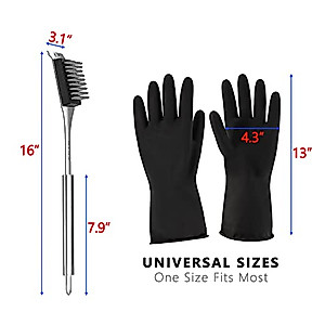 SEETEN Grill Brush and Scraper with 1 Reusable Cleaning Gloves-Safe&Strong 16 inch Stainless Steel Grill Cleaning Brush no Wire Bristles Fall Off-Nice Grill Accessories Gift