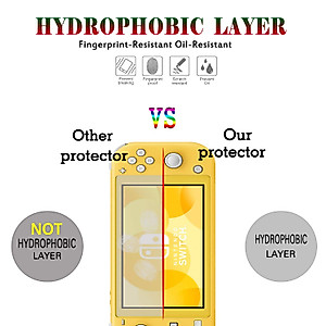 beukei (3 Pack) Screen Protector Tempered Glass Compatible for Nintendo Switch Lite 2019, 9H Hardness, Anti Scratch, Bubble Free