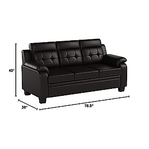 Coaster Home Furnishings Finley Tufted Upholstered Sofa Black