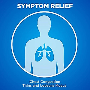 Amazon Basic Care Guaifenesin Cough and Mucus Relief Extended-Release Tablets, 600 mg, 12 Hour Expectorant Caplet 60 Count