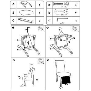 CangLong Classic Upholstered Accent Single Pack Dining-Chair Side Chair Kitchen Room Chair, Grey