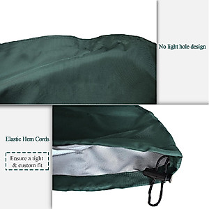 Bimini Top Boot Cover, Suitable for 3-4 Bow Bimini Tops, Storage Boat Replacement Cover Waterproof, （Dark Green L:68-88IN）