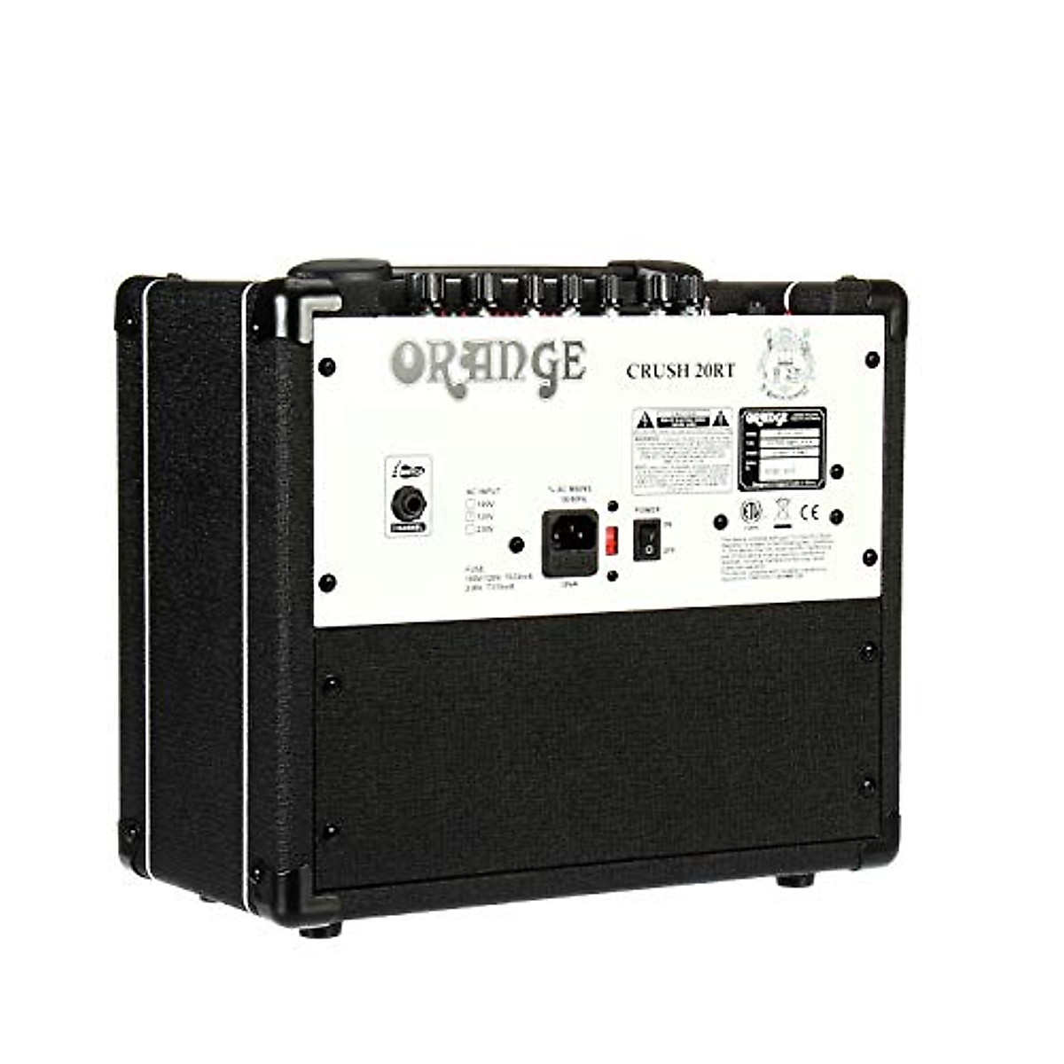 Orange Amps Crush 20RT Amplifier for Electric Guitars (Black) Bundle with Blucoil 10-FT Straight Instrument Cable (1/4in), 2-Pack of Pedal Patch Cables, and 4-Pack of Celluloid Guitar Picks