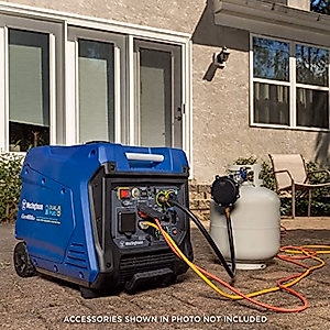 Westinghouse 4500 Peak Watt Super Quiet Dual Fuel Portable Inverter Generator, Remote Electric Start, Gas & Propane Powered, RV Ready 30A Outlet, Parallel Capable,Blue/Black