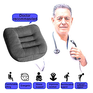 Car Booster Seat Cushion, Heightening Height Boost Mat, Breathable Mesh Portable Car Seat Pad Angle Lift Seat Cushions for Car, Office,Home, Grey 15.7x15.7x4.7inch