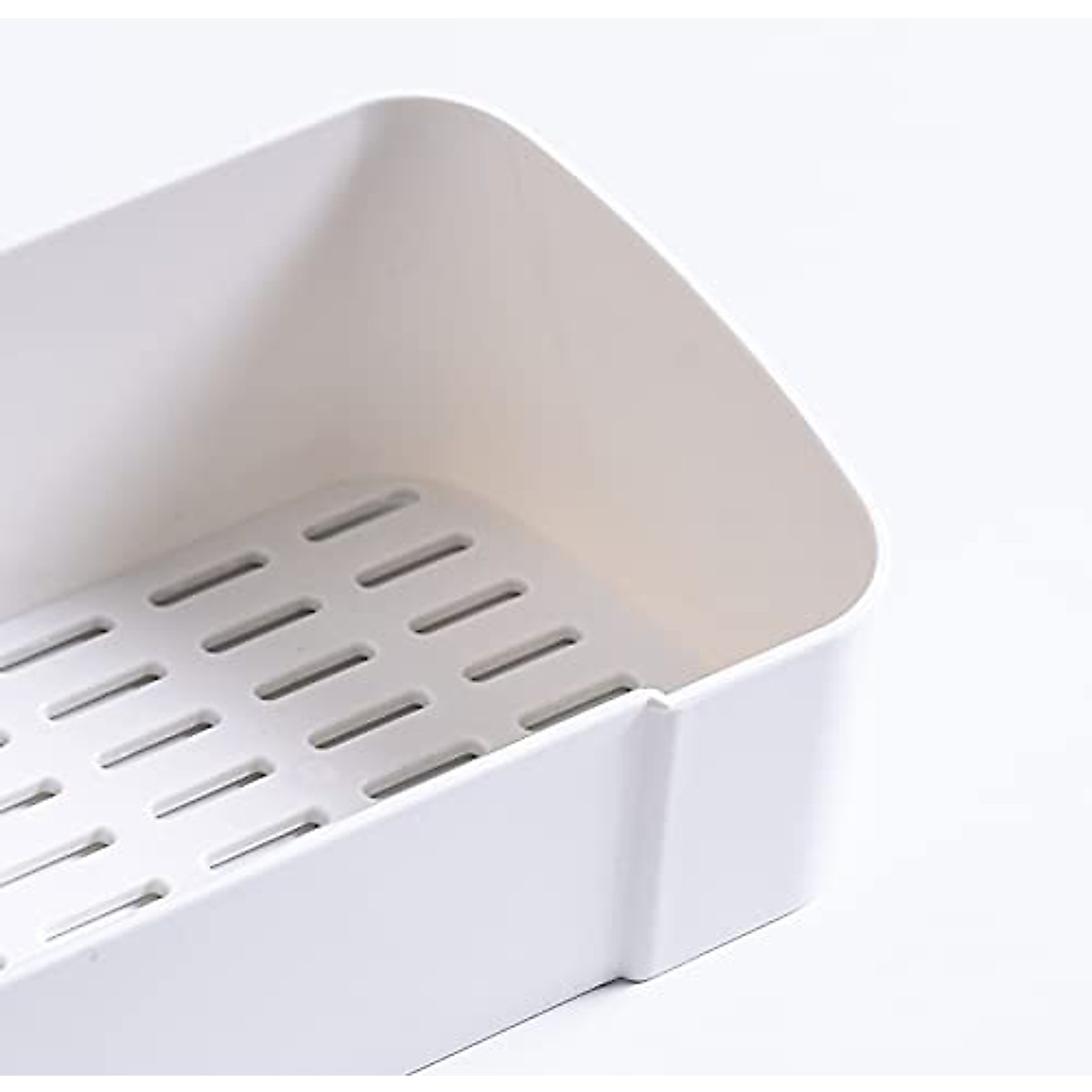 Fineget Plastic Shower Caddy Adhesive Shower Shelves for Wall Bathroom Kitchen Bathtub Rustproof Home Basket Shelf Removable No Drilling Storage Organizer Quick Dry White 4 Pack