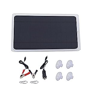 Walfront 20W 12V Solar Panel, Solar Cell Panel Charger Board for Charging Car RV Boat Mobile Phone Monocrystalline Silicon+ABS Material, Solar Panels