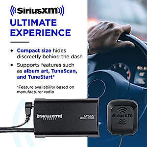 SiriusXM SXV300V1 Satellite Radio Vehicle Tuner, Add to Any SiriusXM-Ready Car Stereo, Enjoy SiriusXM for as Low as $5/month + $60 Service Card with Activation