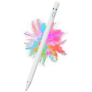 Stylus Pen for iPad, iPad Pencil Compatible for iOS, Android, iPad Air/Pro/Mini 2/3/4 and More, Rechargeable Pen for Tablet (White)
