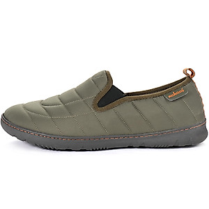 Nuhaus Men's Loafers Slippers with Cozy Memory Foam, Slip On Indoor Outdoor House Shoes(2023,ArmyGreen,Size 10)