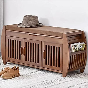 JYDQM Shoe Rack Cabinet Entryway Organizer Storage Household Shelf with Seat Cushion Furniture Hallway Shoe Stand