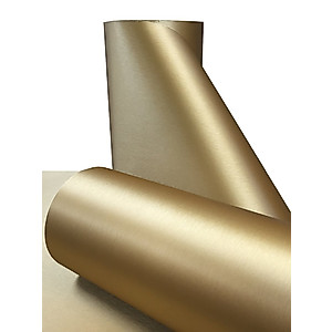 Brushed Gold Metal - Air Release Vinyl Decal Mod Skin Kit by System Skins - Compatible with PlayStation 5 Console (PS5)