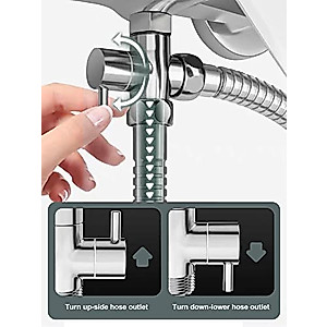 Bidet T Valve,T Valve Adapter for Bidet with Shut-off Value,Bidet Adapter for Toilet 7/8" x 7/8" x 1/2", T Adapter for Hand Held,Chrome Finish