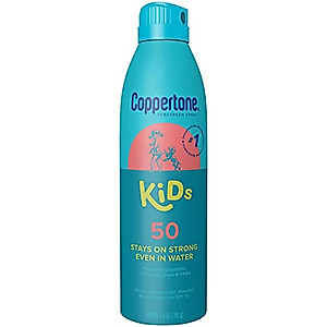 Coppertone Kids Sunscreen Spray, SPF 50 Sunscreen for Kids, Water Resistant Broad Spectrum Sunscreen Spray, 5.5 Oz, Pack of 3