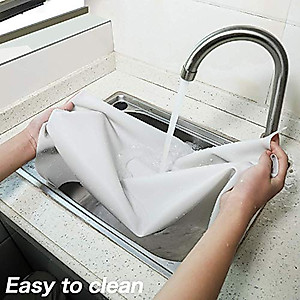 24 X 20inch X-Large Reusable Silicone Table Mat Child Kids Dinner Placemat Desk Countertop Waterproof Protector Heat Insulation Kitchen Pastry Rolling Dough Pad Tool (Grey)