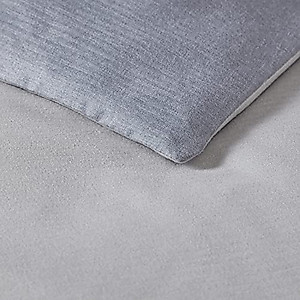 Eddie Bauer - Queen Duvet Cover Set, Reversible Bedding with Matching Shams, Stylish Home Decor for All Seasons (Herringbone Light Blue/Grey, Queen)