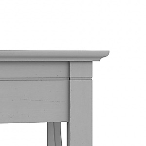 Bush Furniture Key West L Shaped Desk with Hutch, 60W, Cape Cod Gray