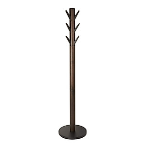 Umbra Flapper Coat Rack, Clothing Hanger, Umbrella Holder, and Hat Organizer, Great for Entryway, Black/Walnut (320361-048)