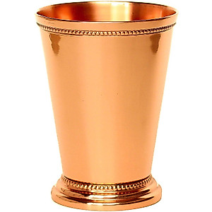 PARIJAT HANDICRAFT Copper tumbler - 100% pure copper tumbler for moscow mules beautifully handcrafted Capacity 12 Ounce handmade embossed mint julep cup.