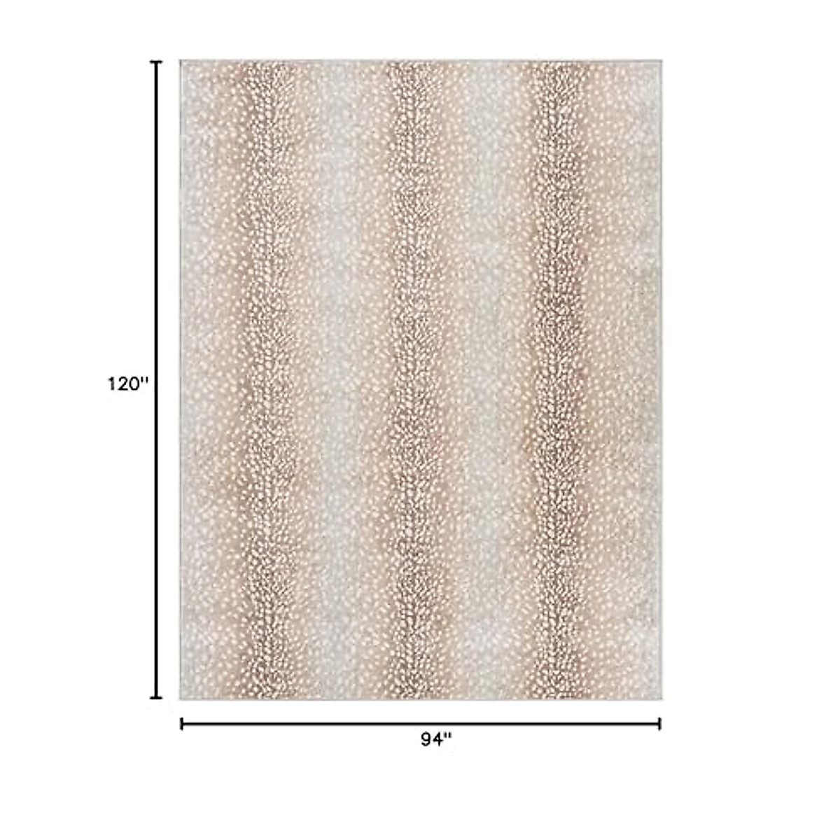 Livabliss Pablo Antelope Print Area Rug,7'10" x 10',Camel/Light Gray