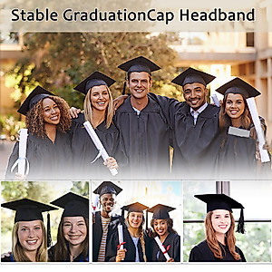 TIMMOKO Graduation Cap Headband Holder Clip Secures Graduation Cap Black Headband Perfect Hair Accessories for Busy Graduates Headbands Fashion 1PCS