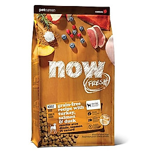 Now Fresh Grain-Free, Dry Dog Food, Real Meat and Fish, Turkey, Salmon and Duck Adult Recipe, All Breed Size, 3.5 lb Bag