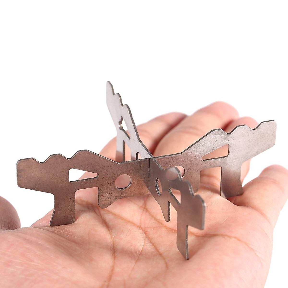 Lixada Stainless Steel Alcohol Stove Rack Cross Stand Outdoor Camping Stove Stand Support Rack (20g)