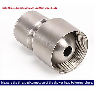 NearMoon Shower Head Swivel Ball Adapter- Solid Brass Shower Connector Adjustable Swivel Ball for 8 Inch ShowerHead Replacement Ball Joint (Brushed Nickel)