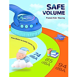 iClever Kids Bluetooth Headphones with LED Lights, BTH18 Safe Volume 74/85/94dBA, 43H Playtime, Stereo Sound, USB-C, AUX Cable, Bluetooth5.3 Over Ear Kids Headphones Wireless for Tablet/Travel, Blue