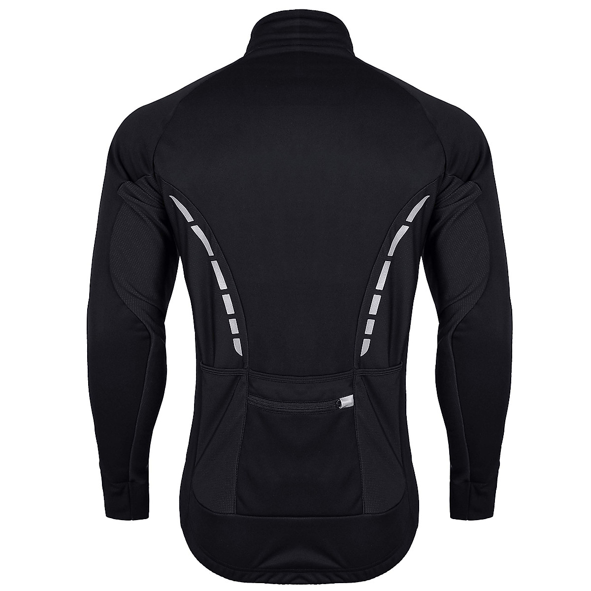 Zimco Pro Men Winter Cycling Jackets High Viz Bicycle Jersey Windproof Thermal Insulated Jacket (Medium, Black)