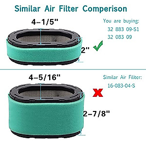 3 Pack 32 083 09-S 32 883 09-S1 Air Filter for Kohler KT715 KT725 KT730 KT735 KT740 KT745 KT610 KT620 19HP-26HP Engine 32 883 09-S1 Cub Cadet Lawn Mower