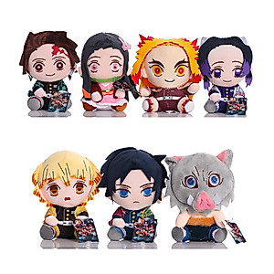 BGVEI Nezuko Plush Toy Anime Slayer Cartoon Soft Stuffed Animal Plushies Soft Doll Home Decor Pillow Birthday Gift for Kids - 8.2inch