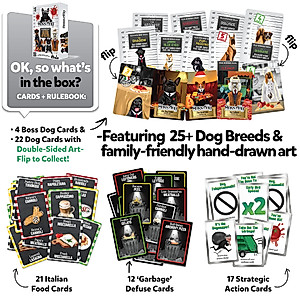 Boss Dog: The Ultimate Card Game for Families & Friends - Easy to Learn Fast-Paced Fun! Create Your Canine Crime Family - Strategize Sabotage & Battle! Perfect for Game Night Parties & Travel