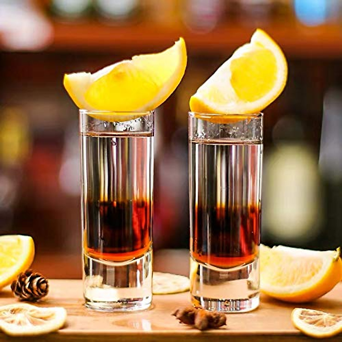 DeeCoo Heavy Base Shot Glass Set Bulk, Whisky Shot Glasses 2 oz, Mini Glass Cups For liqueur, Double Side Cordial Glasses, Tequila Cups Small Glass Shot Cups Set Of 24