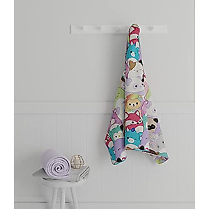 Franco Squishmallows Kids Bath/Pool/Beach Soft Cotton Terry Hooded Towel Wrap, 24 in x 50 in