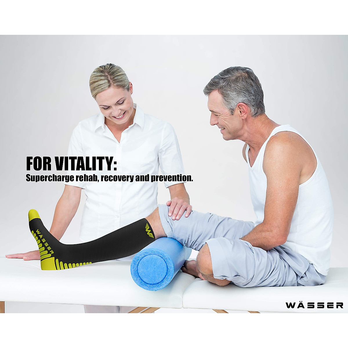 Wasser Gear Compression Socks for Nurses Men & Women - Fitness Travel Pregnancy Circulation
